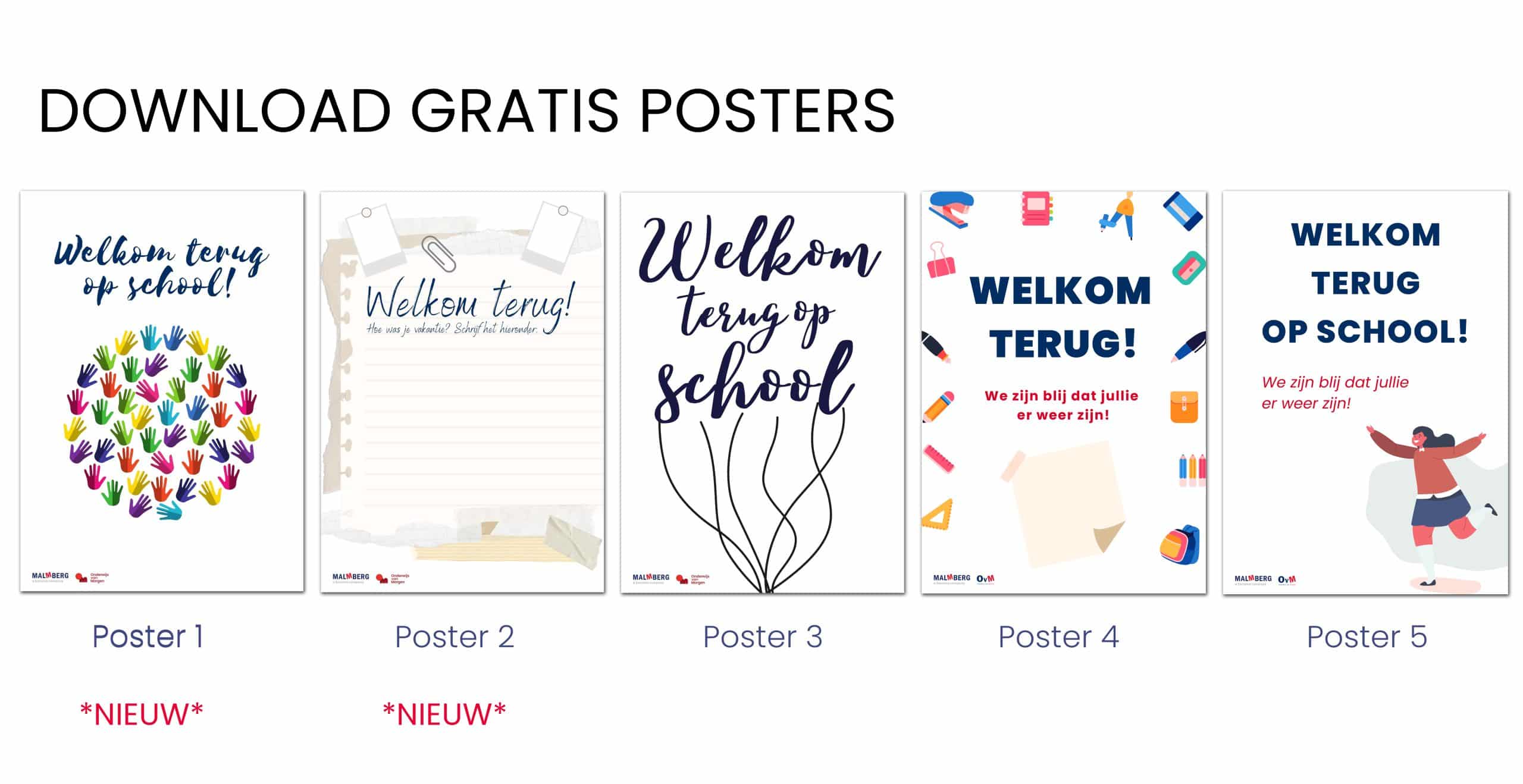 Gratis 'Welkom terug'-posters - Onderwijs van Morgen