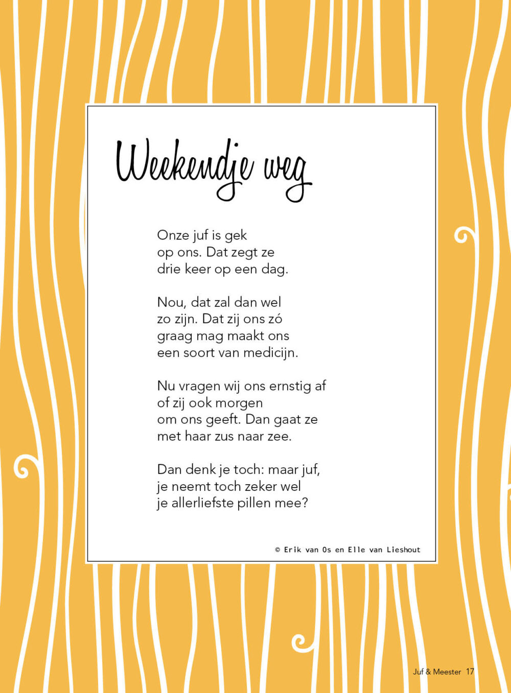 Gedicht: Weekendje weg - Onderwijs van Morgen - Malmberg